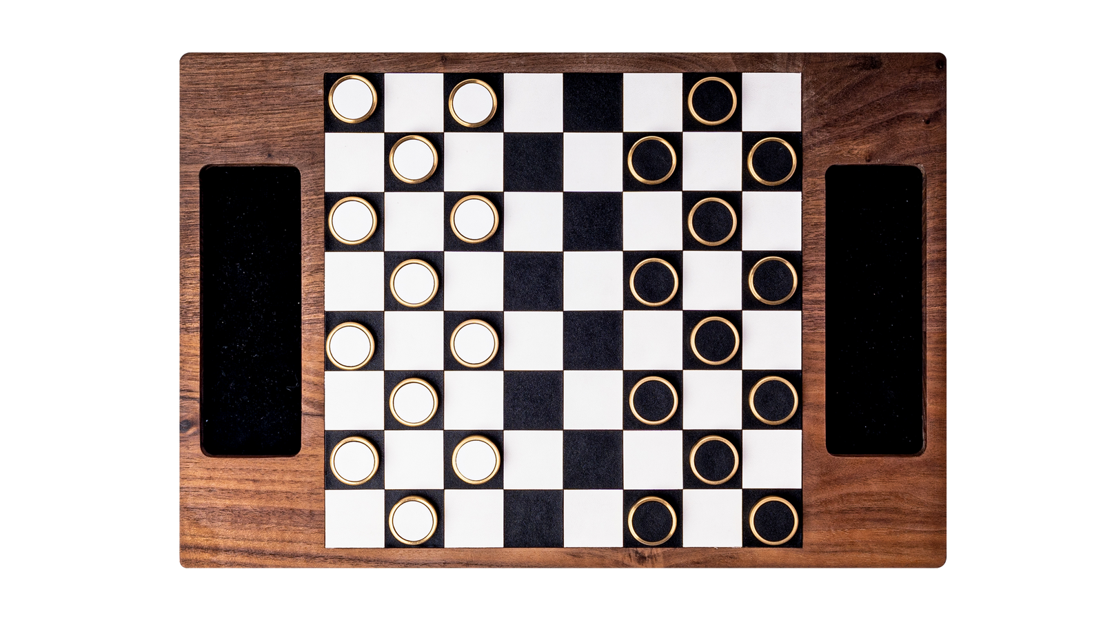 Deluxe Magnetic Wooden Checker