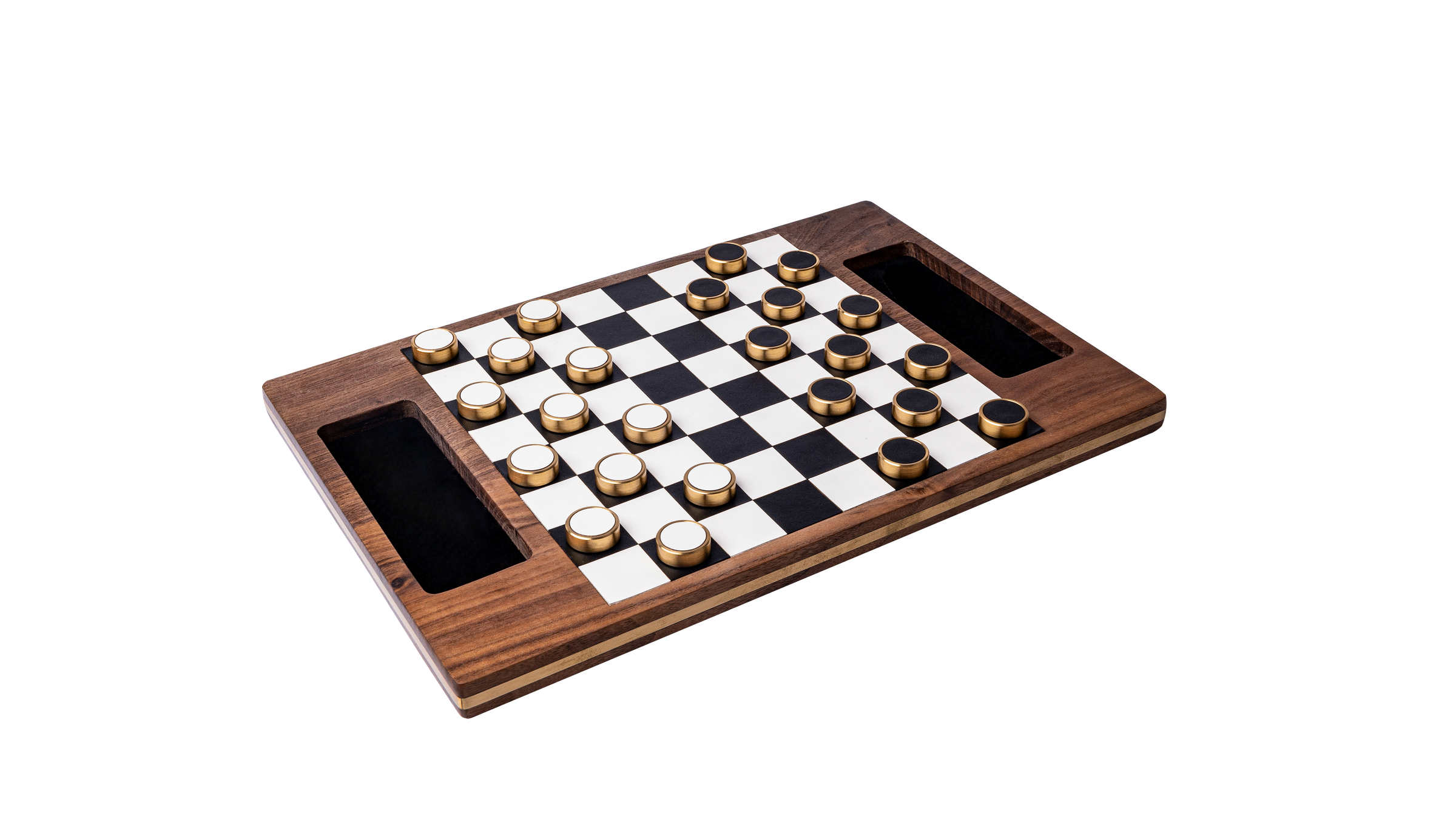Deluxe Magnetic Wooden Checker